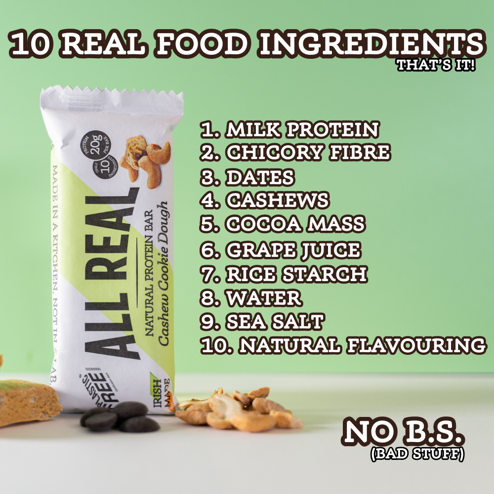 Cashew Cookie Dough 12x60g Natural Protein Bars made in Ireland – All ...